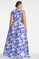 Brooke Gown in Azure Watercolor Floral - Sachin & Babi