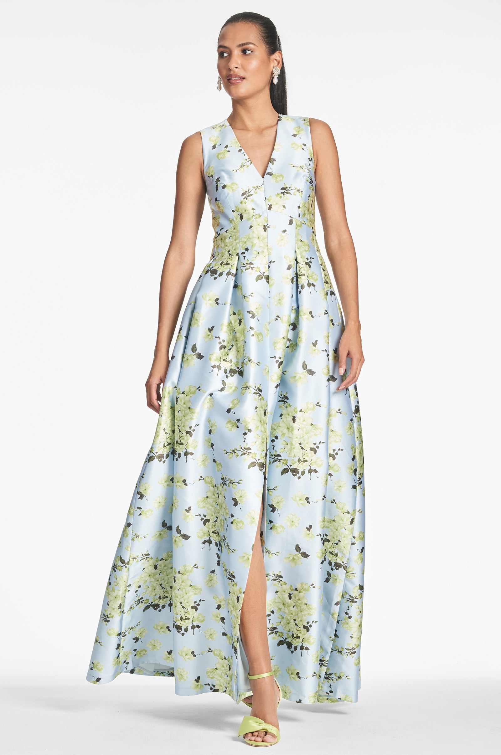 Brooke Gown in Sky Citrine Floral - Sachin & Babi