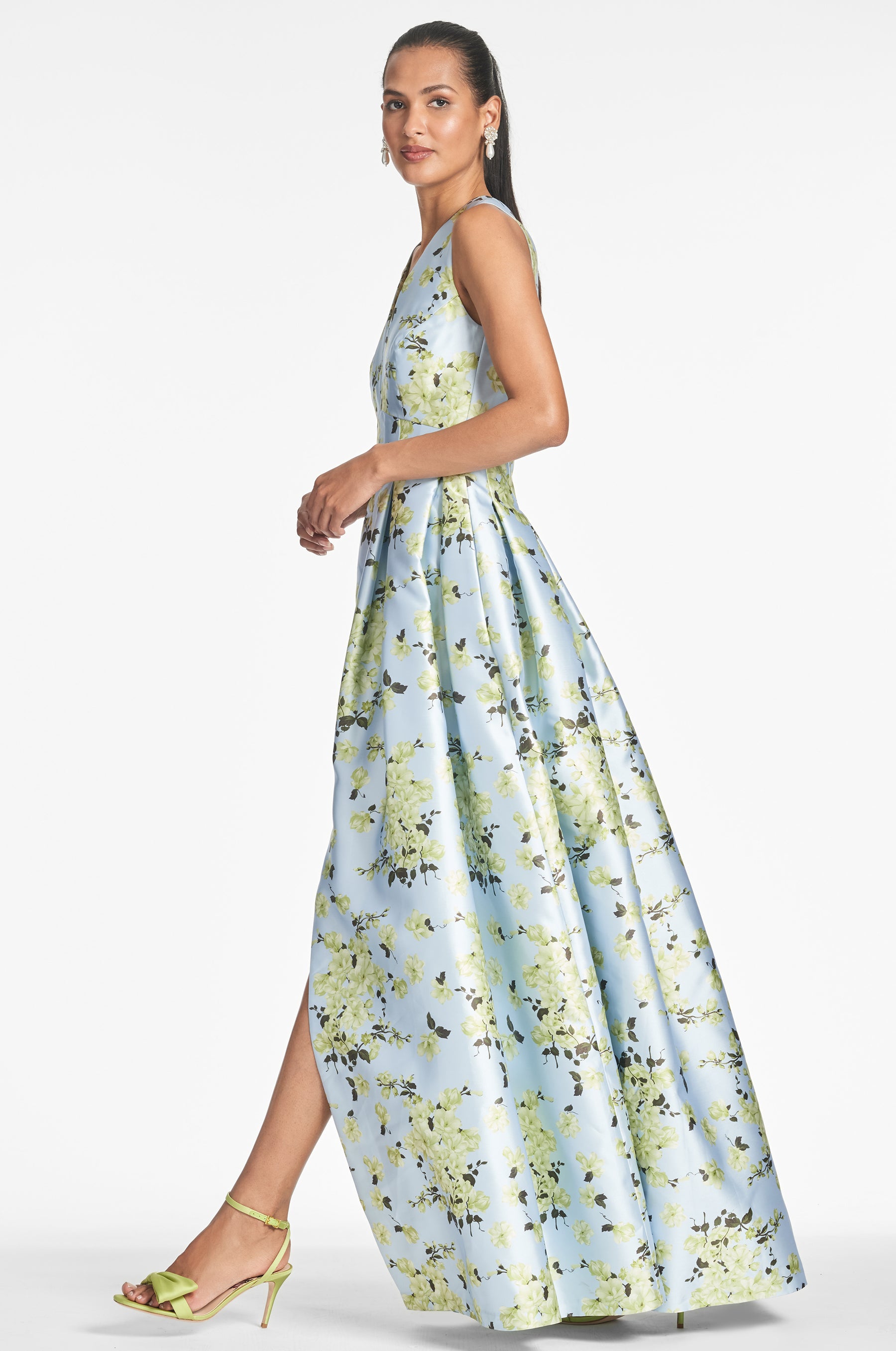 Brooke Gown in Sky Citrine Floral - Sachin & Babi
