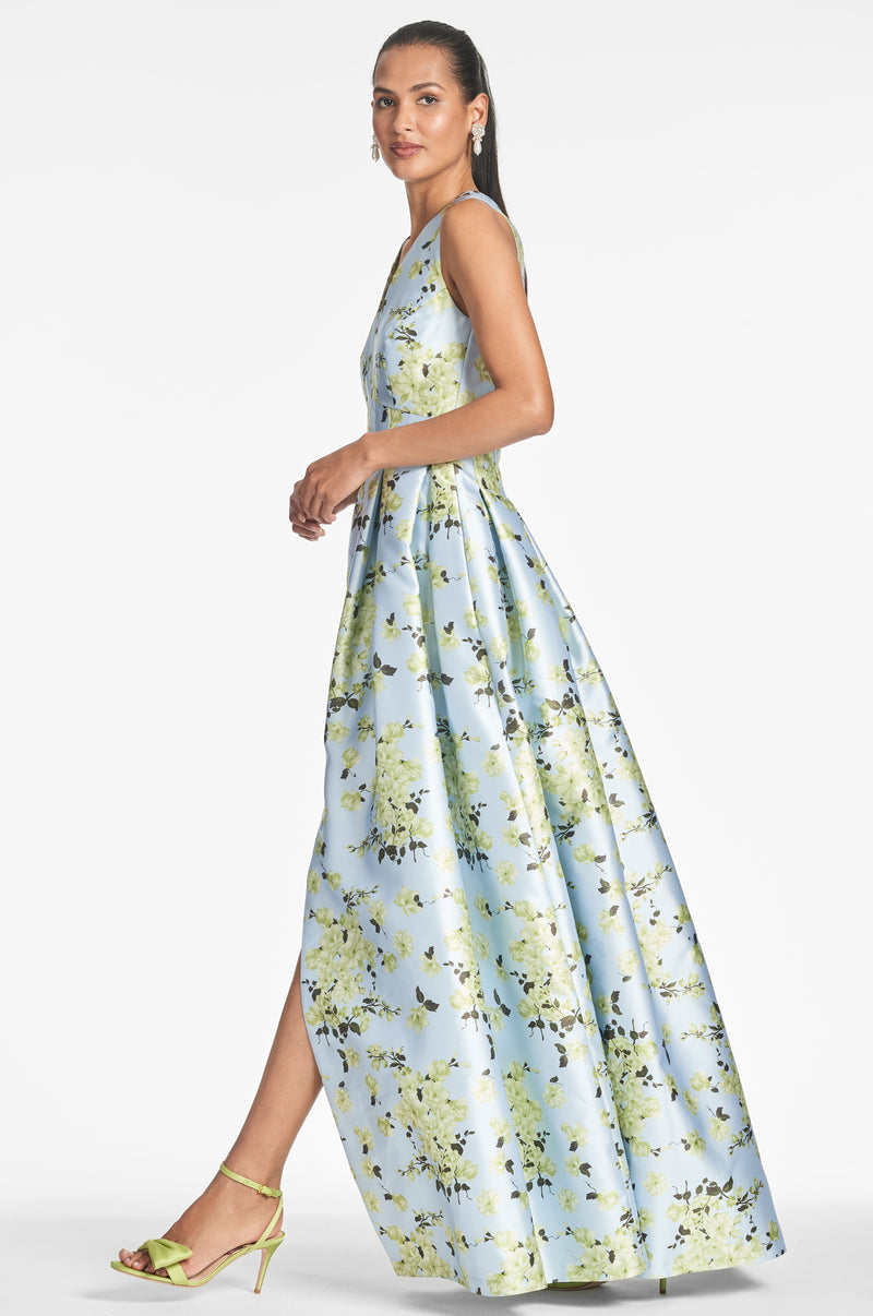 Brooke Gown in Sky Citrine Floral - Sachin & Babi