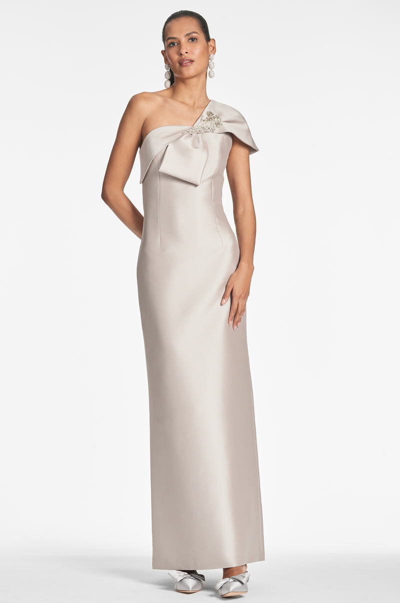 Ines Gown in Frosty Pewter - Sachin & Babi
