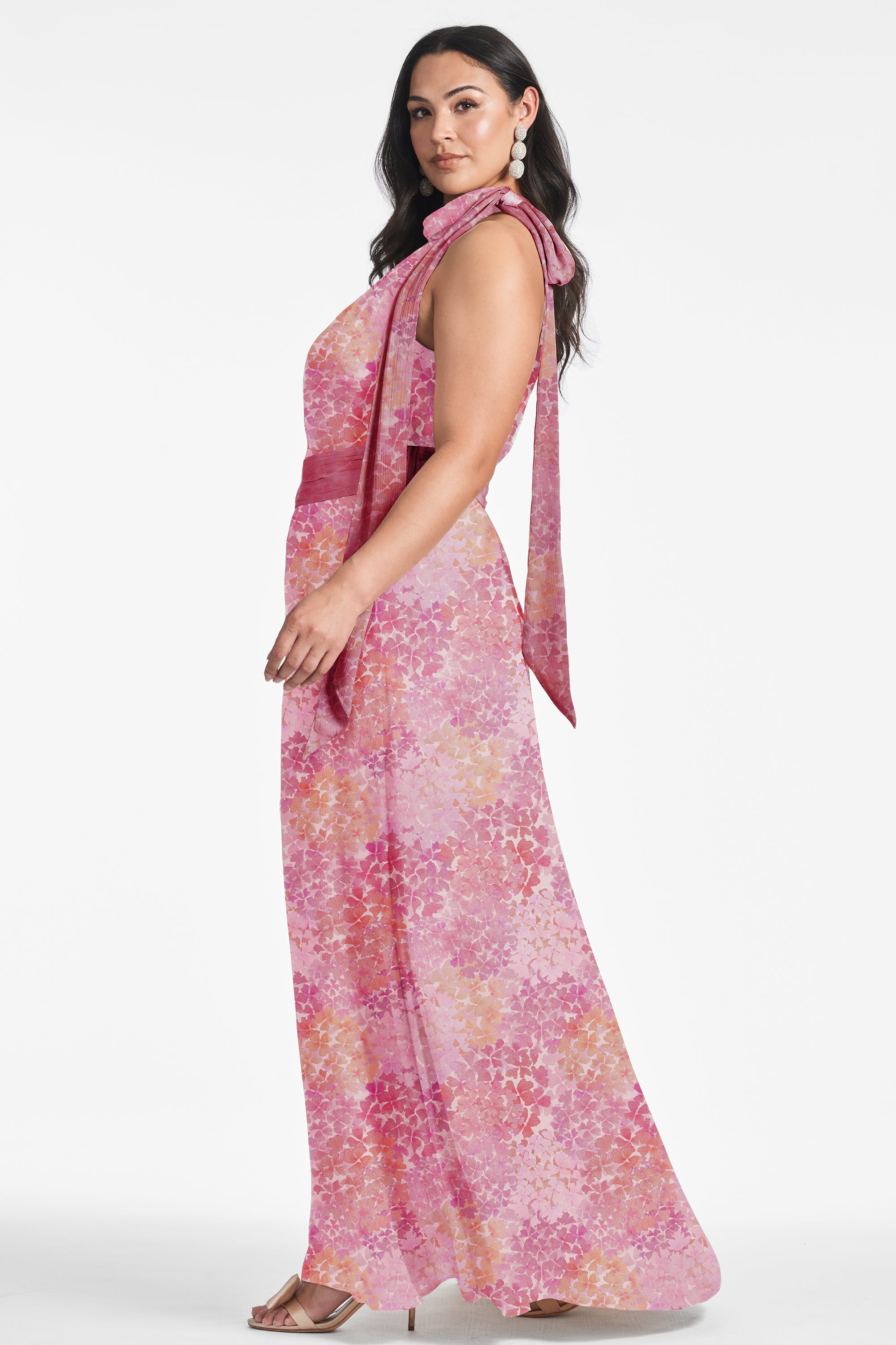 Kayla Gown in Pastel Sunset Hydrangea - Sachin & Babi
