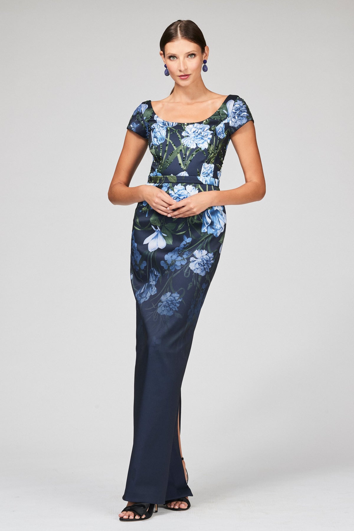 EMBELLISHED GRACE GOWN in NIGHT SKY PRIMA GARDEN - Sachin & Babi