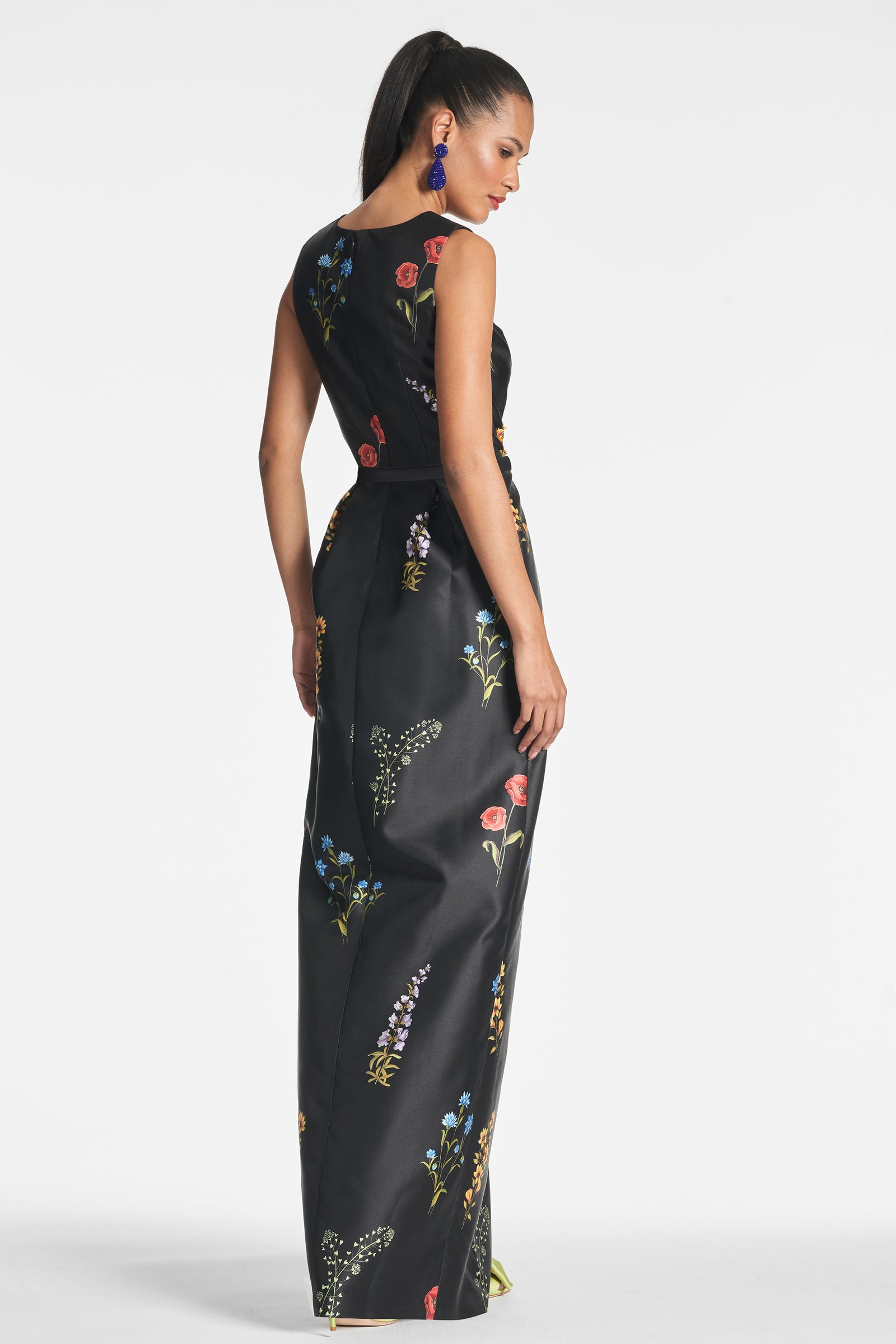 Marsden Gown in Noir Bouquet - Sachin & Babi