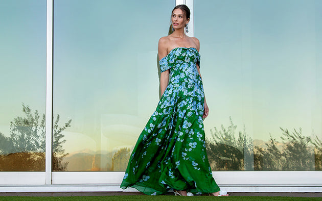 JACKIE DRESS in PEWTER GARDENS - Sachin & Babi