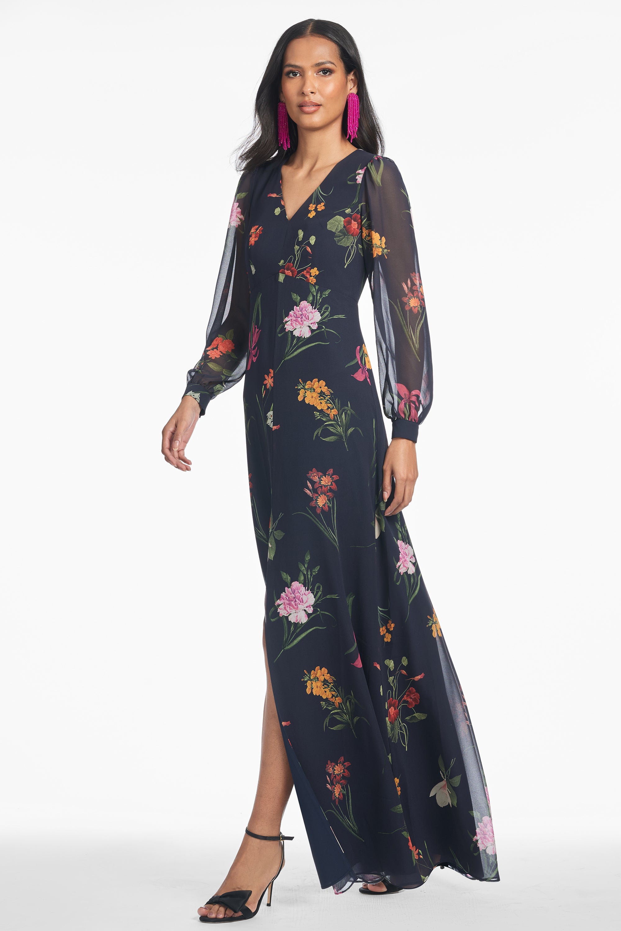 PENNY MAXI DRESS in DARK MIDNIGHT BOUQUET - Sachin & Babi