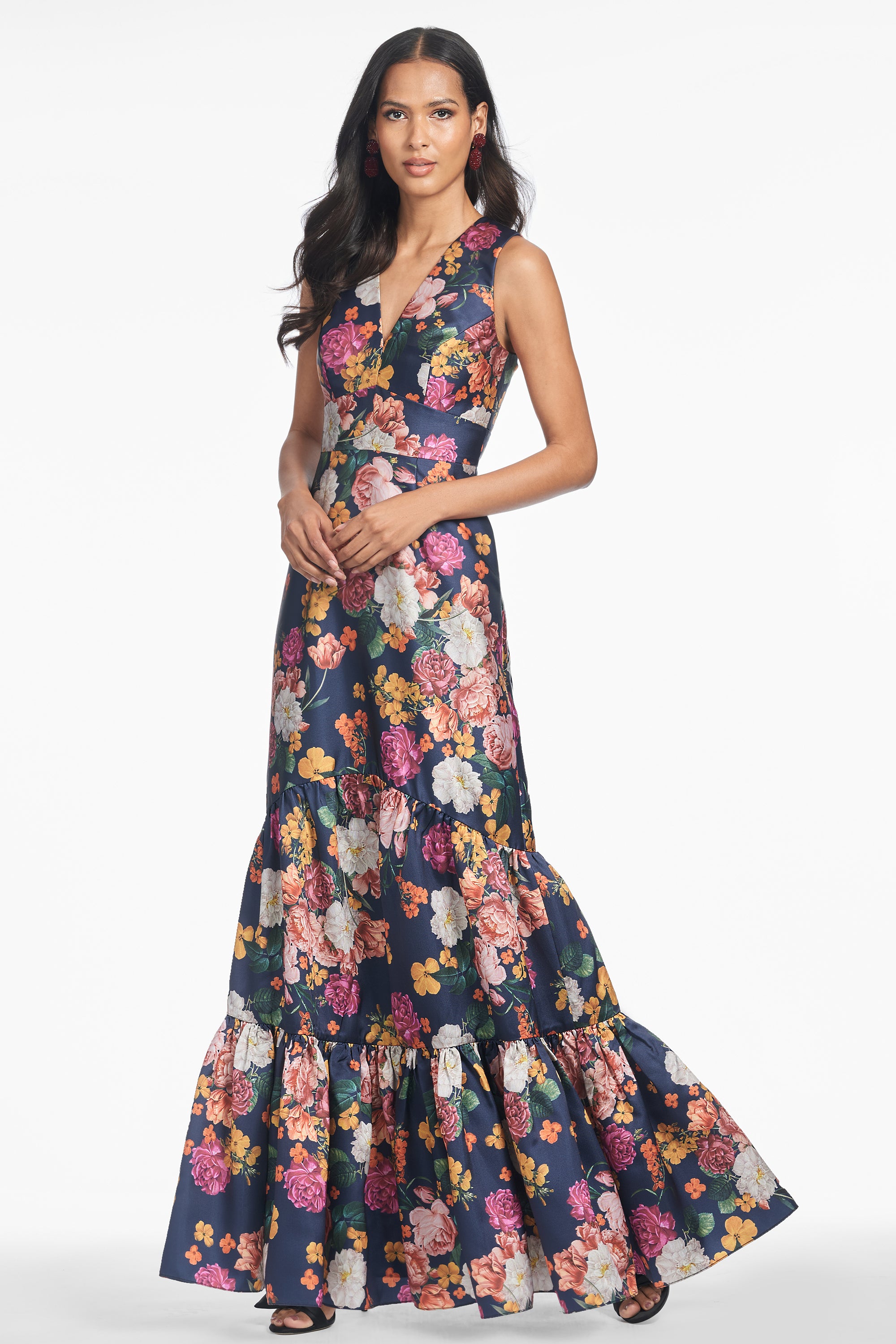 RORI GOWN in MIDNIGHTS MAGIC BLOOMS - Sachin & Babi