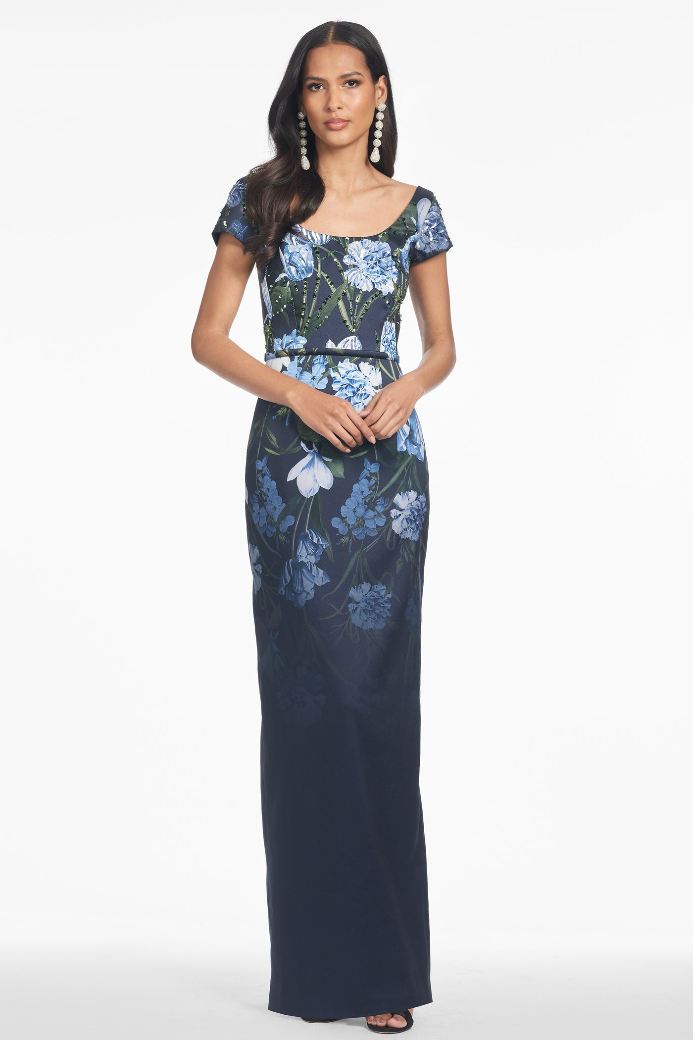 EMBELLISHED GRACE GOWN in NIGHT SKY PRIMA GARDEN - Sachin & Babi