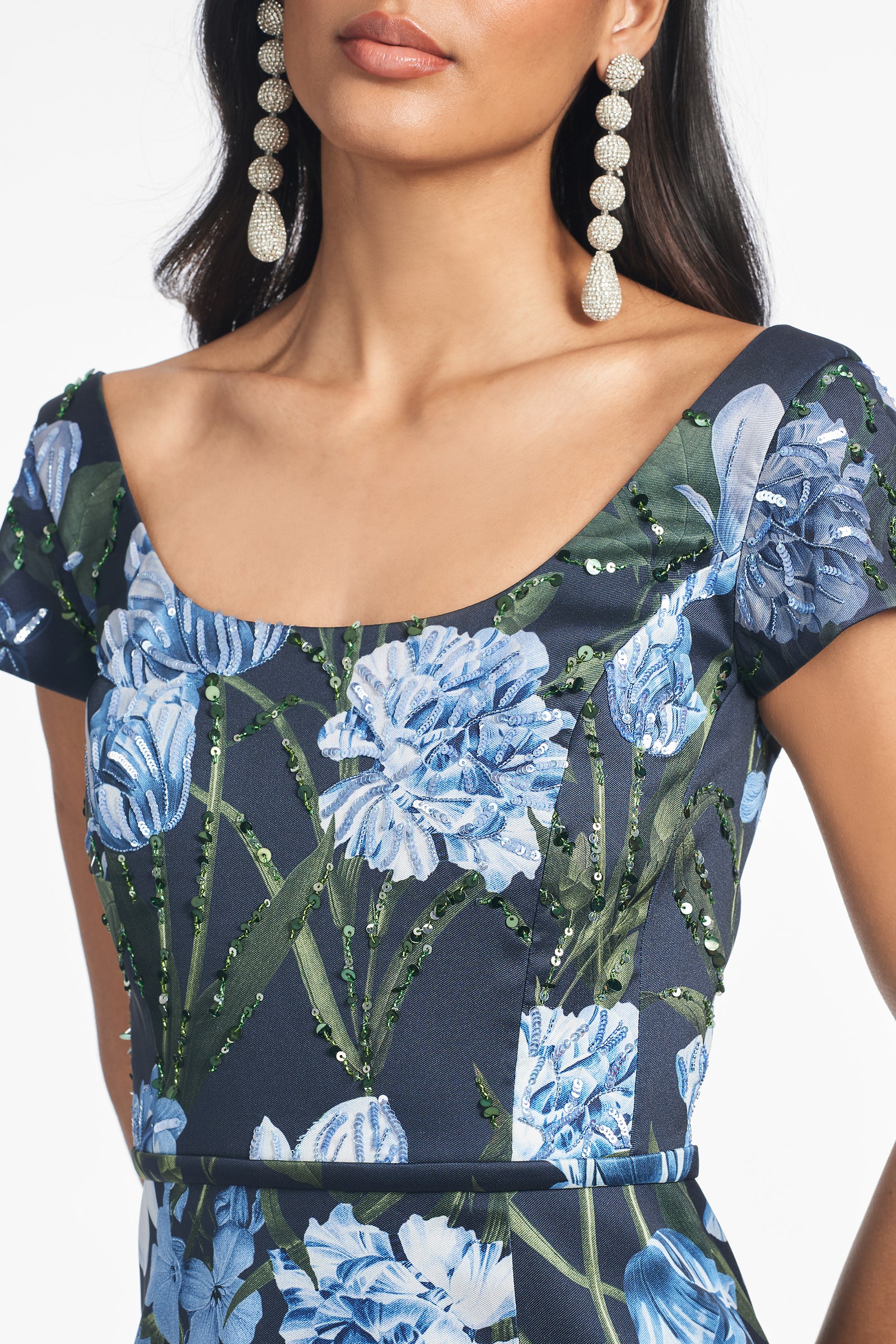 EMBELLISHED GRACE GOWN in NIGHT SKY PRIMA GARDEN - Sachin & Babi