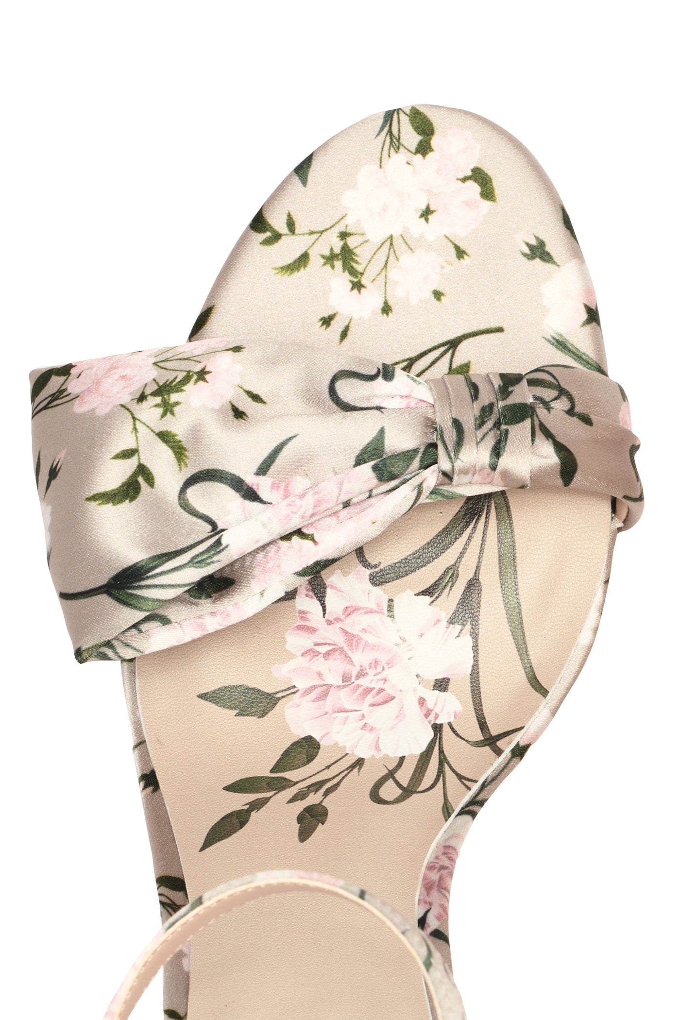 CHELSEA OBI-BOW OPEN TOE in PEWTER ENGLISH ROSE - Sachin & Babi