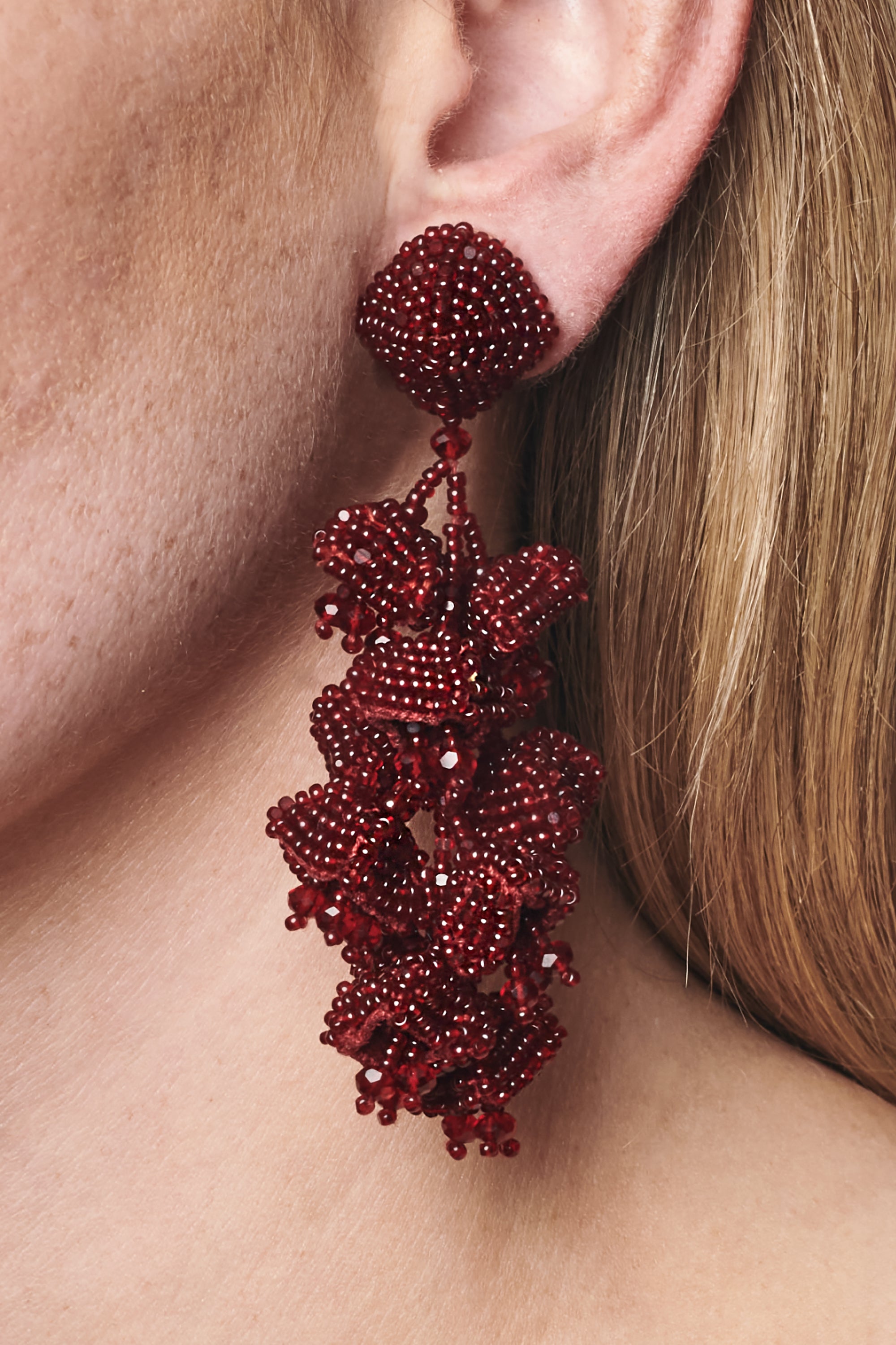 GRAPES EARRINGS in MERLOT - Sachin & Babi