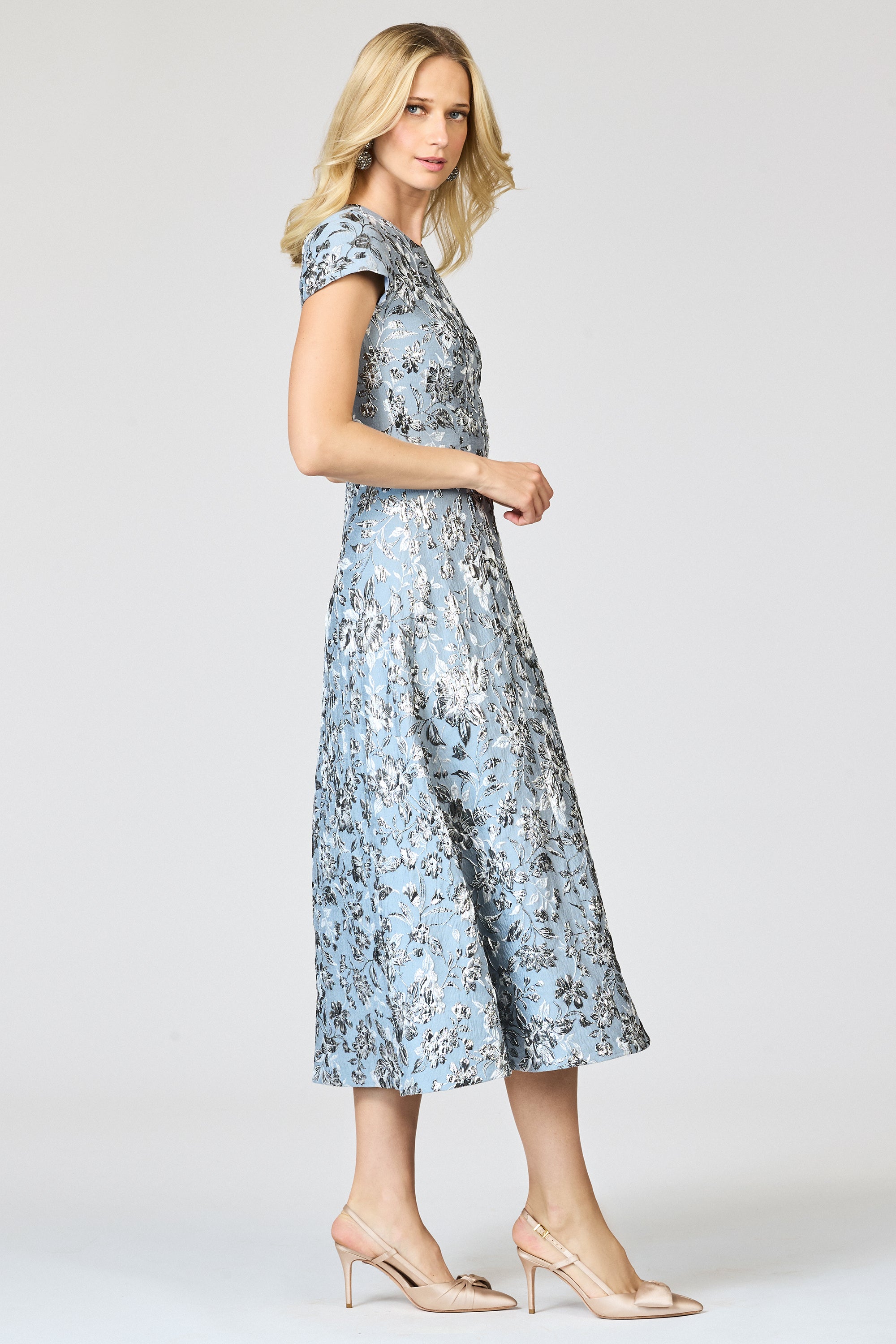 JACKIE DRESS in PEWTER GARDENS - Sachin & Babi