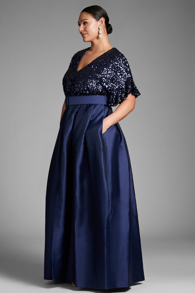 Simone Gown in Night Sky - Sachin & Babi