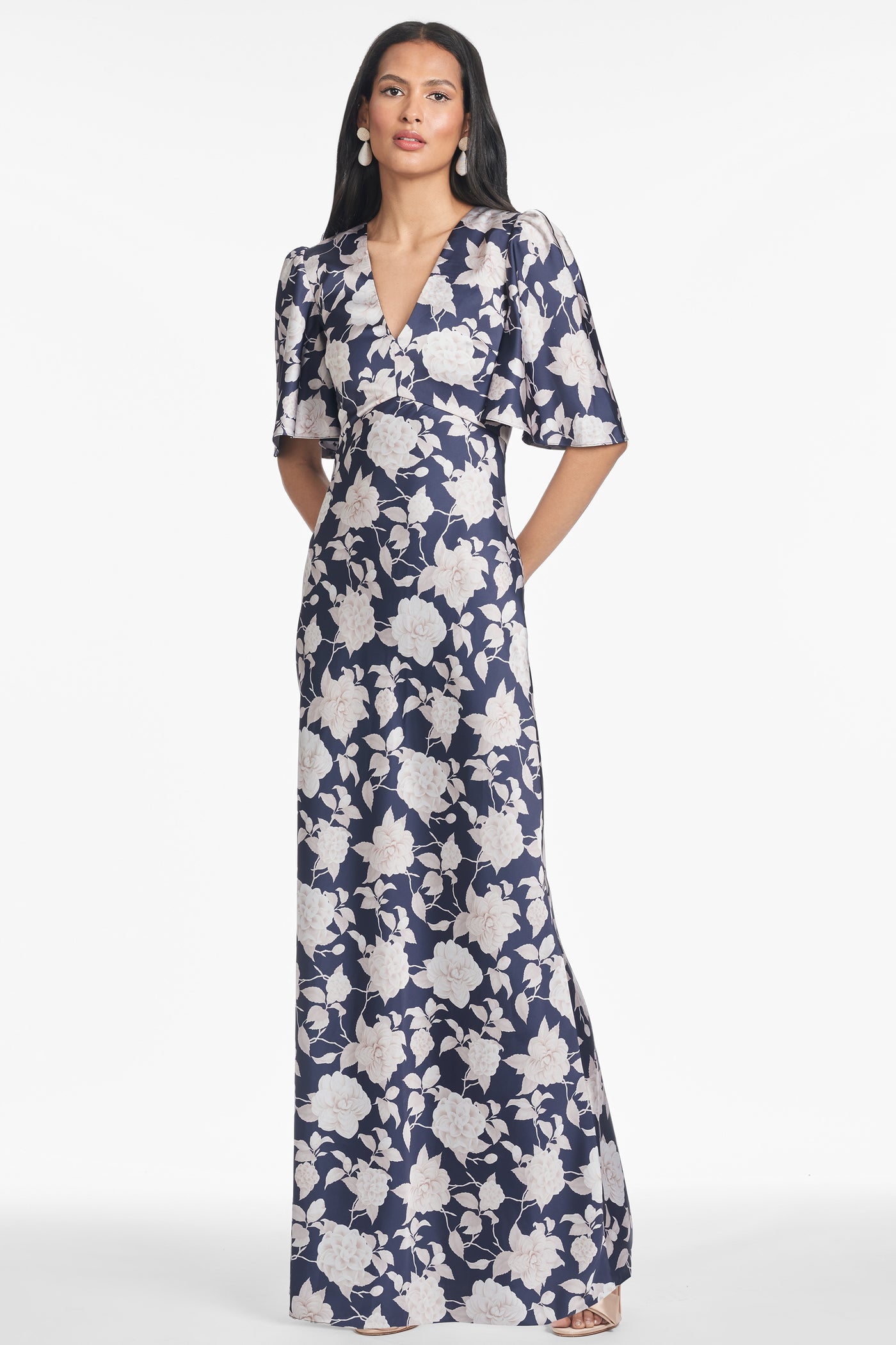 MAE GOWN in ALABASTER BEGONIA - Sachin & Babi