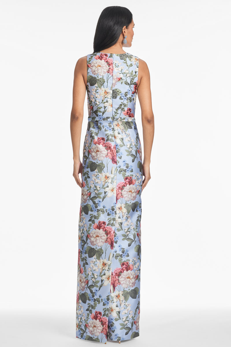 ADELLYN GOWN in POWDER BLUE BOUQUET - Sachin & Babi