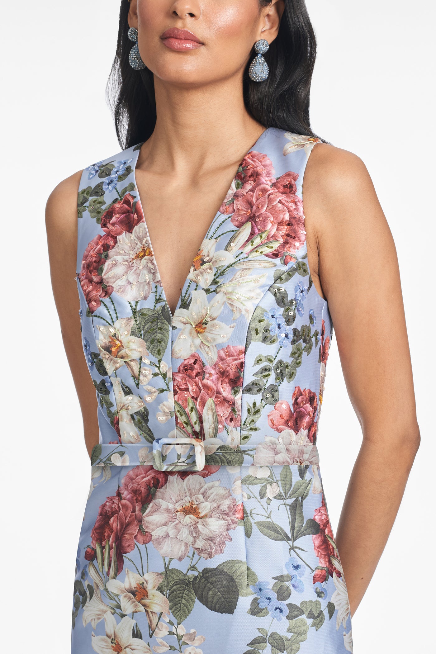 ADELLYN GOWN in POWDER BLUE BOUQUET - Sachin & Babi