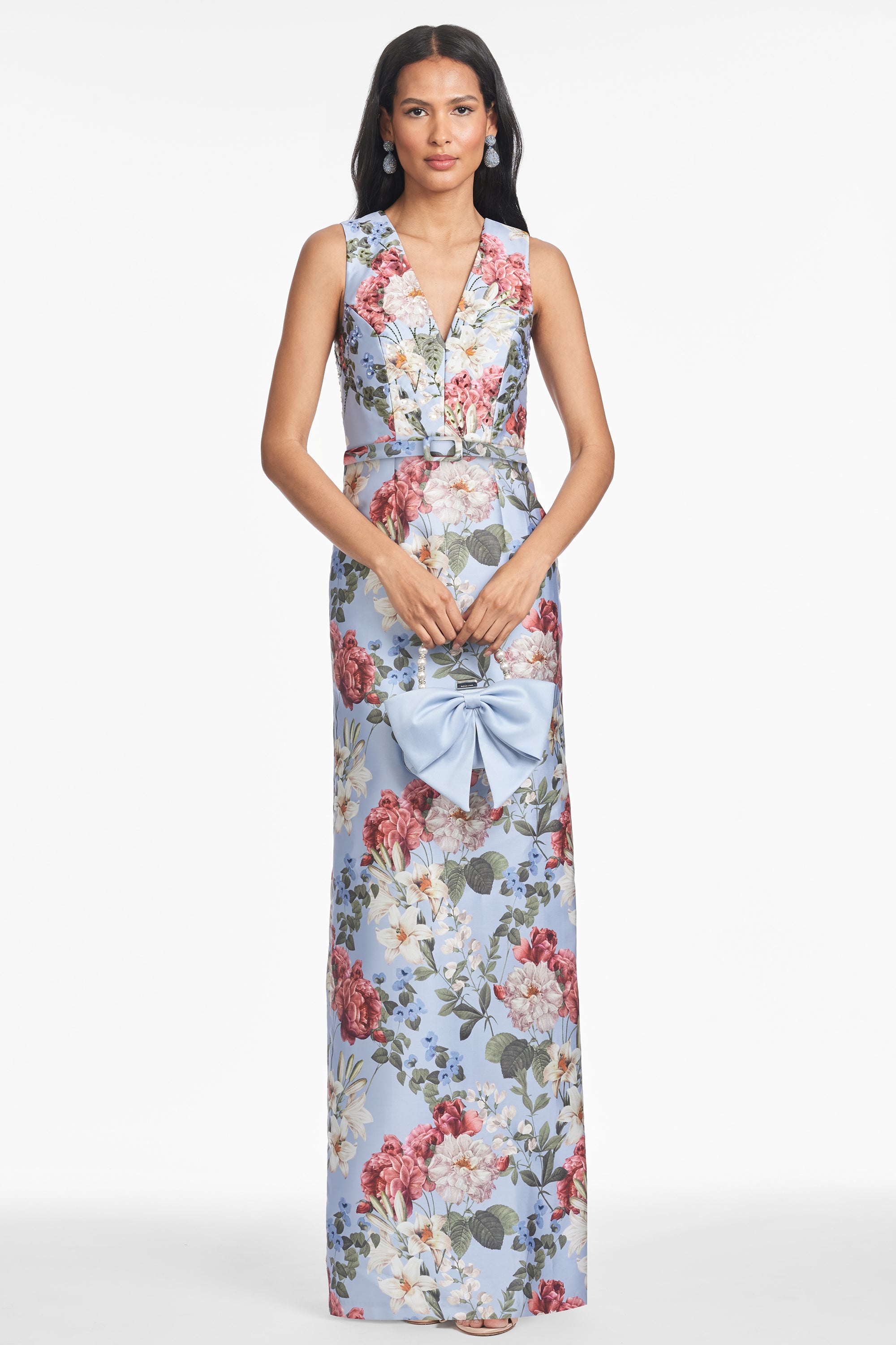 ADELLYN GOWN in POWDER BLUE BOUQUET - Sachin & Babi