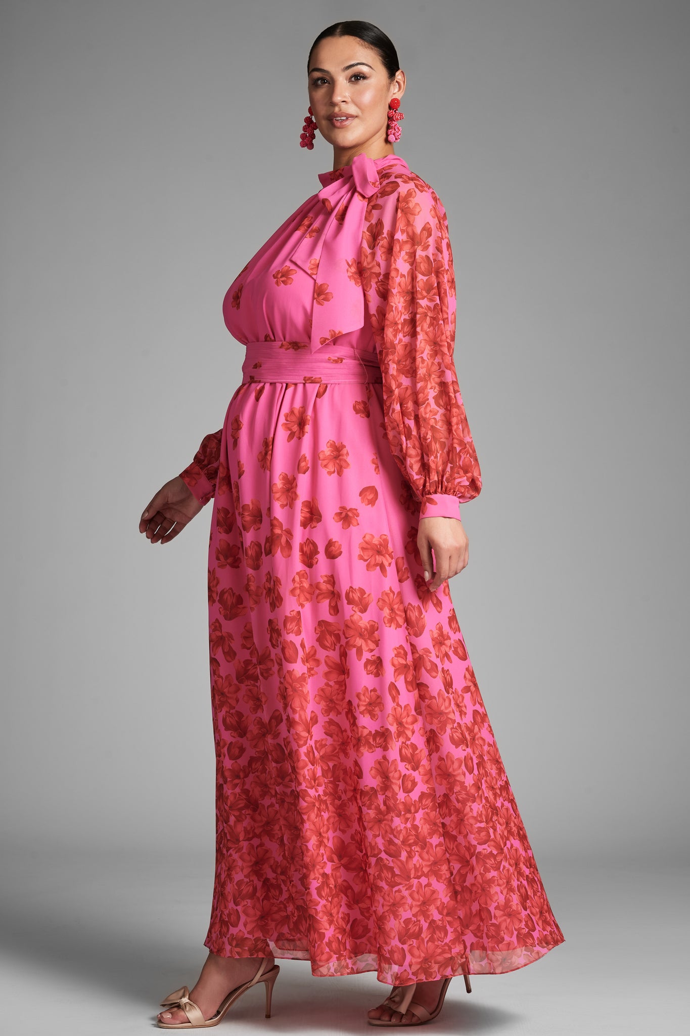 Vera Gown in Rose/Vermillion - Sachin & Babi