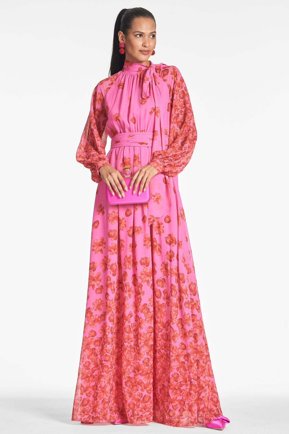 Vera Gown in Rose/Vermillion - Sachin & Babi