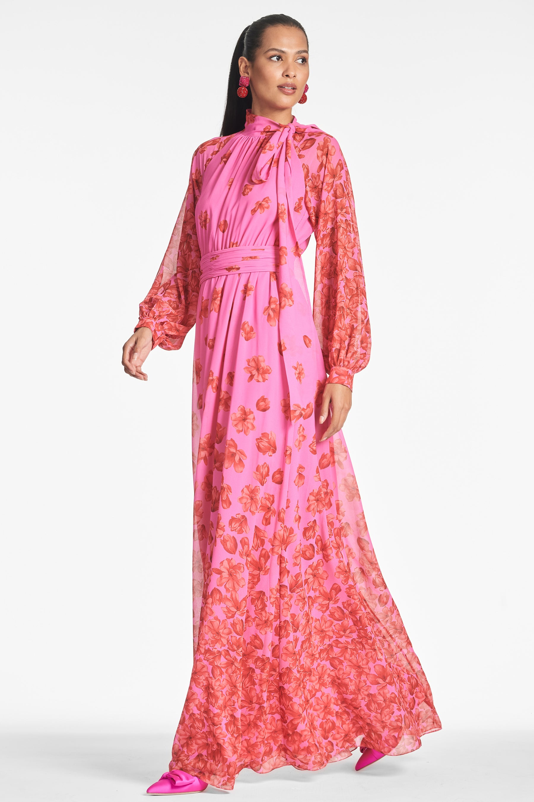 Vera Gown in Rose/Vermillion - Sachin & Babi