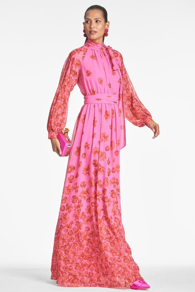 Vera Gown in Rose/Vermillion - Sachin & Babi